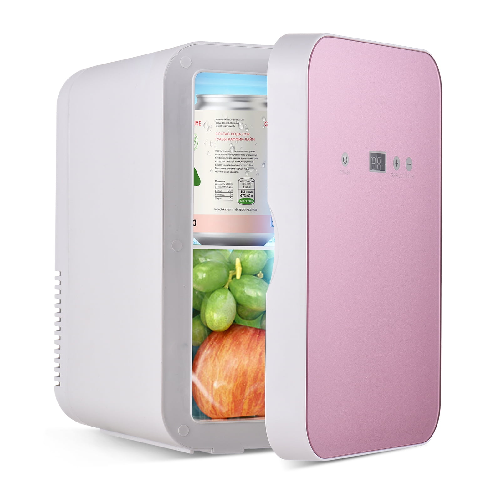 Andoer Refrigerator, 8L Touchscreen Small Fridge with Glass Front ...