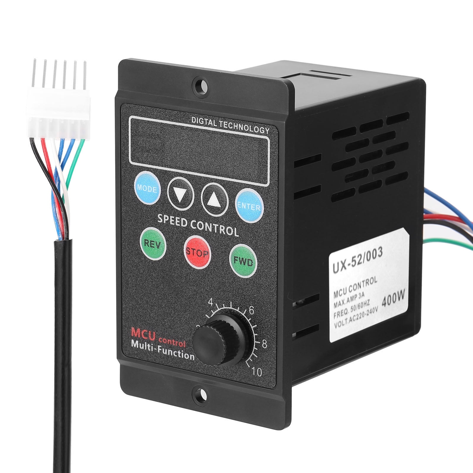Andoer UX-52 Speed Controller 400W Motor Speed Regulator with Digital Display and Soft-Start ...