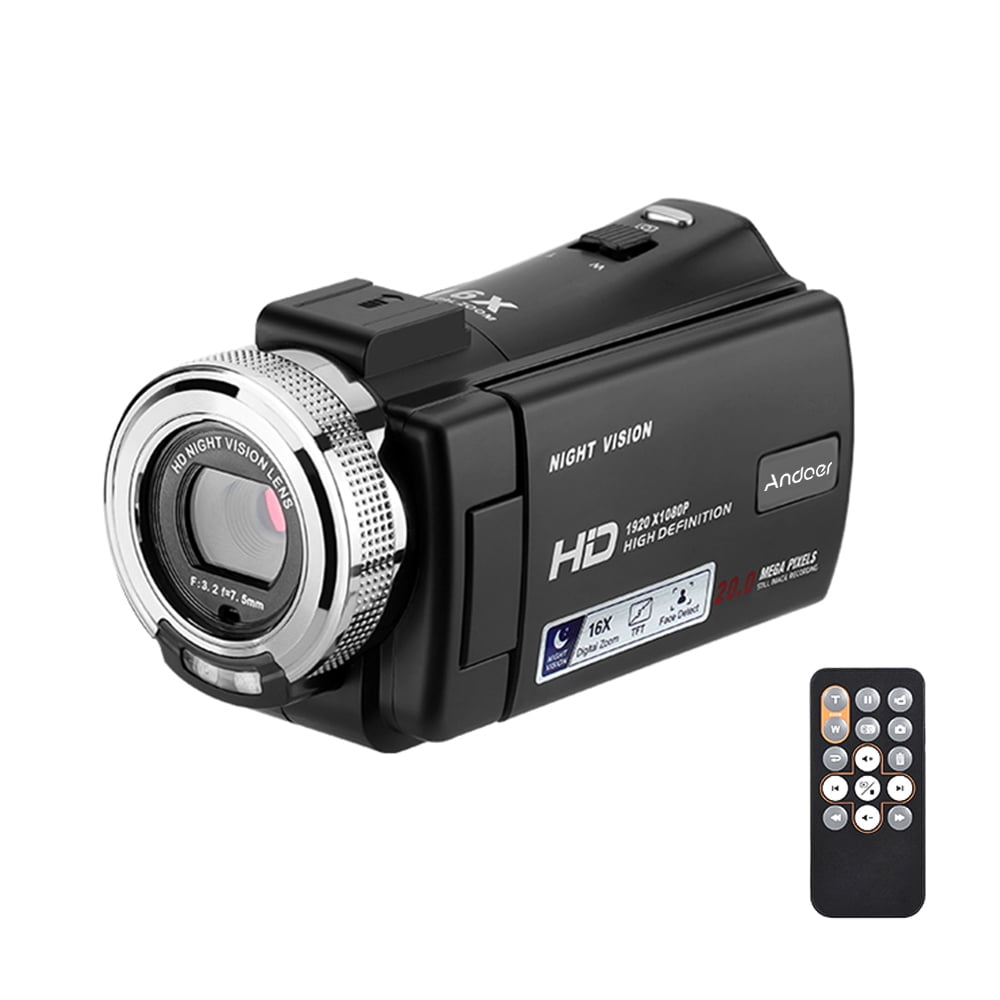 Andoer V12 1080P Full HD Portable Video Camera Camcorder with 16X ...