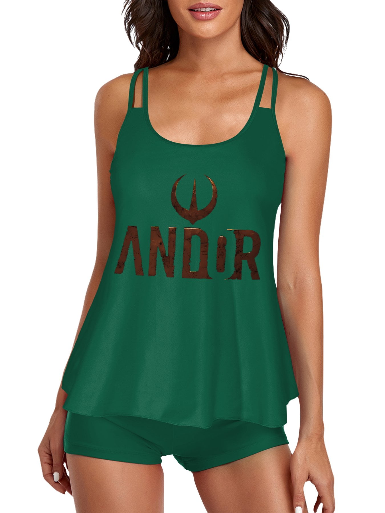 Andor Women's Two-Piece Swimsuit Set Two Piece Simple Swimsuit Summer ...