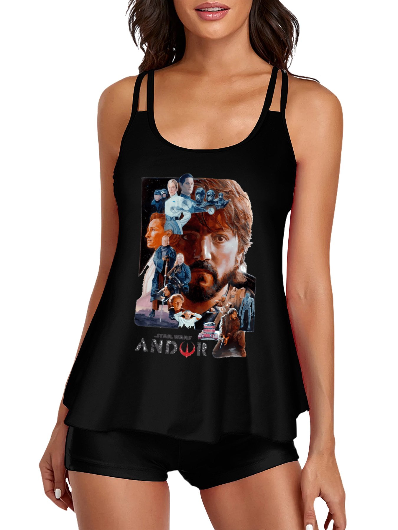 Andor Women's Two-Piece Swimsuit Set Two Piece Simple Swimsuit Summer ...