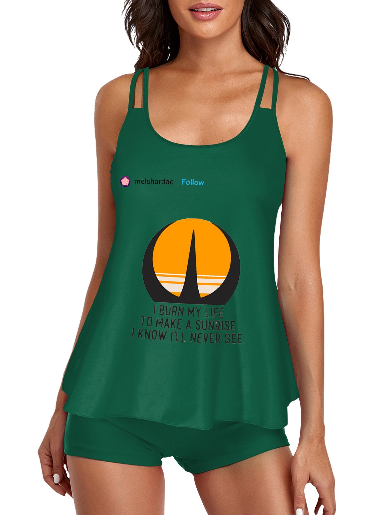 Andor Women's Two-Piece Swimsuit Set Two Piece Simple Swimsuit Summer ...