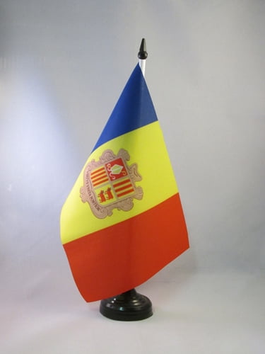 Andorra Table Flag 5'' x 8'' plastic stick and base - Walmart.com