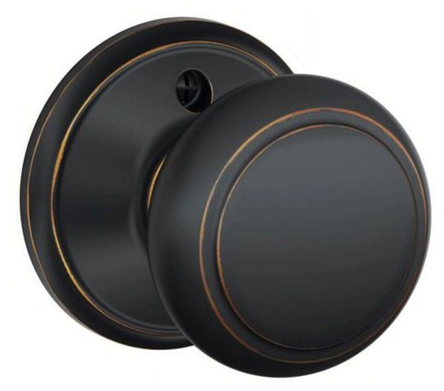 Andover Knob Non-Turning Lock, Aged Bronze (F170 AND 716) - Walmart.com