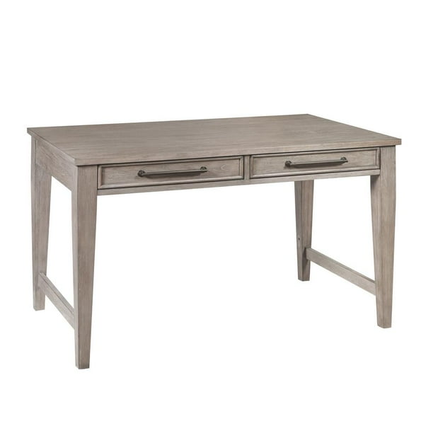 Andover Solid Wood 2 Drawer Desk in Dove Gray Finish by Samuel Lawrence ...