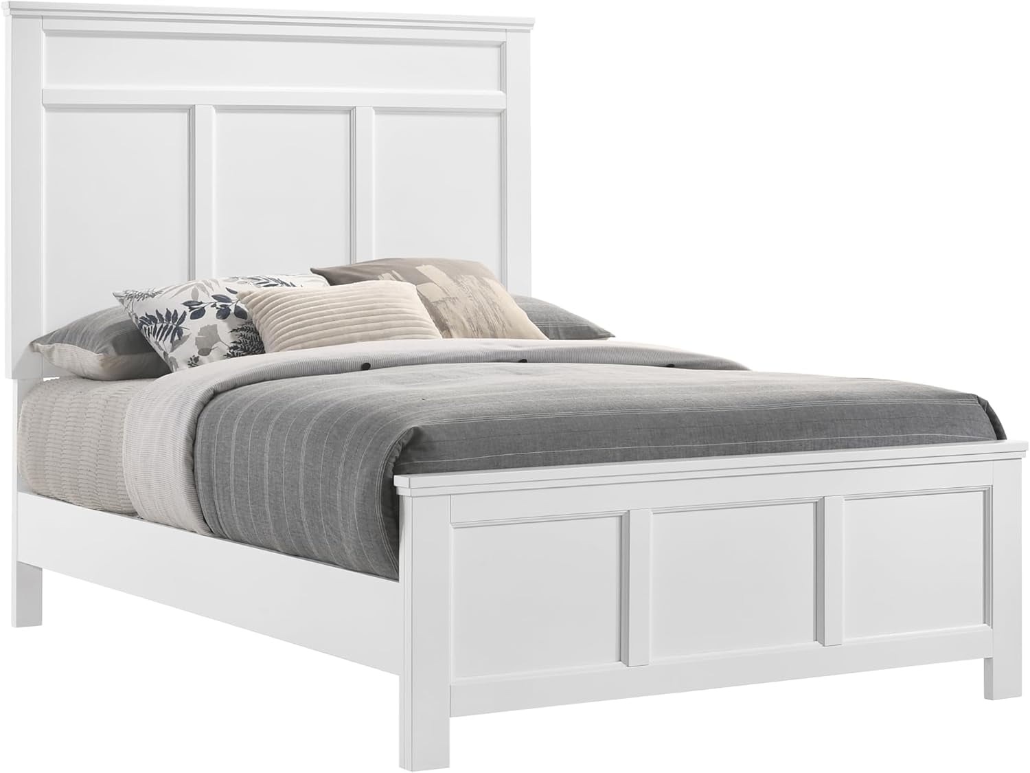 Andover Solid Wood Full Bed, White - Walmart.com
