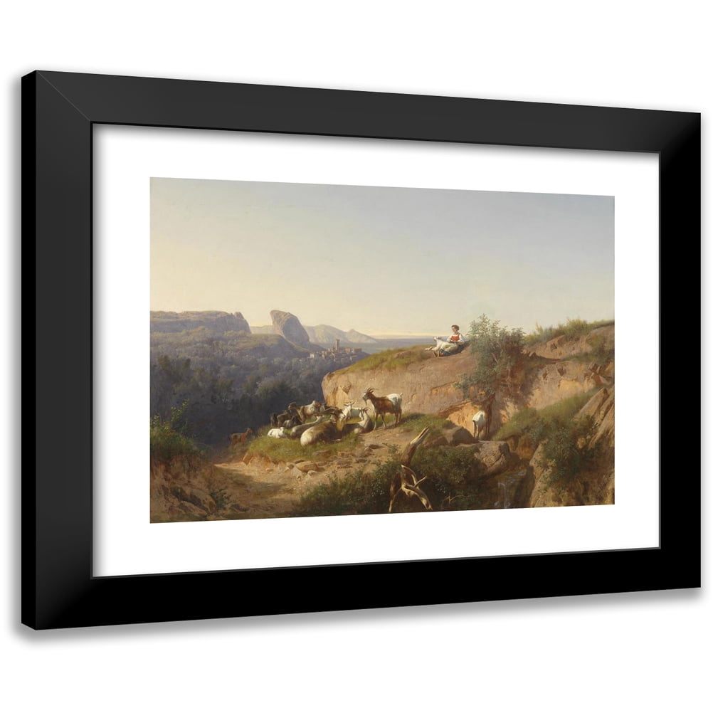 András Markó 24x19 Black Modern Framed Museum Art Print Titled - Goat ...