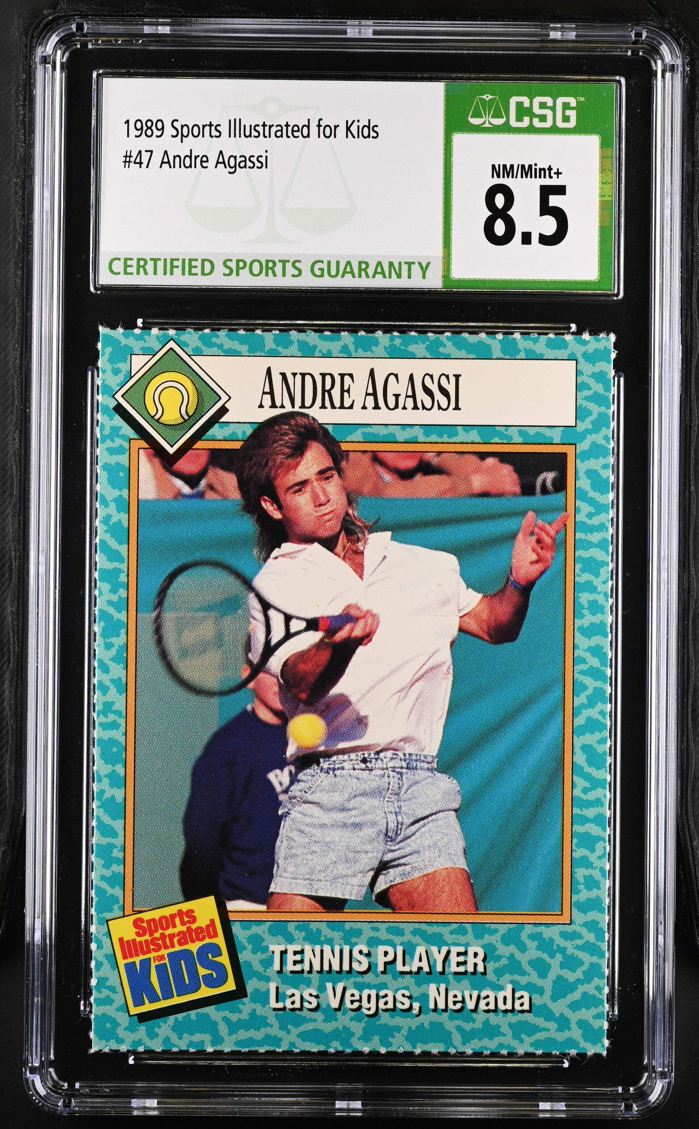 Andre Agassi 1989 Sports Illustrated for Kids tennis Rookie Card CSG ...