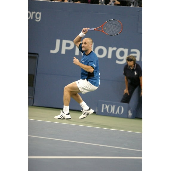 Andre Agassi Inside For U.S. Open Tennis Tournament, Arthur Ashe ...