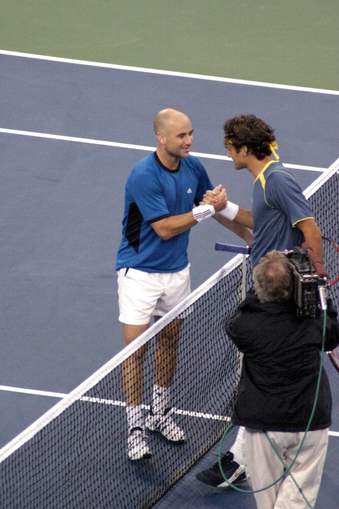 Andre Agassi, Roger Federer In Attendance For U.S. Open Tennis ...