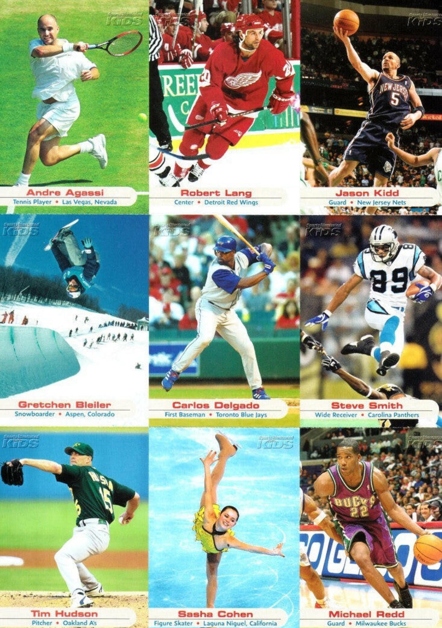 Andre Agassi Sasha Cohen Jason Kidd Steve Smith 2004 Sports Illustrated ...