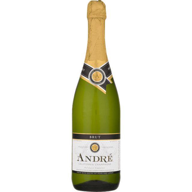 Andre Champagne Brut Sparkling White Wine, California, 750ml Glass Bottle, 10.5% ABV - Walmart.com