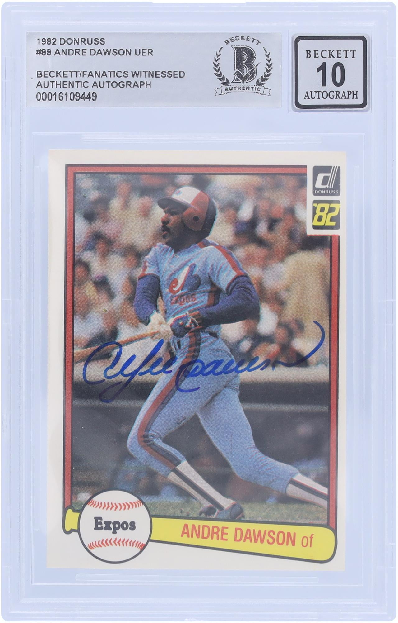 Andre Dawson Montreal Expos Autographed 1982 Donruss Series 1 #88 ...