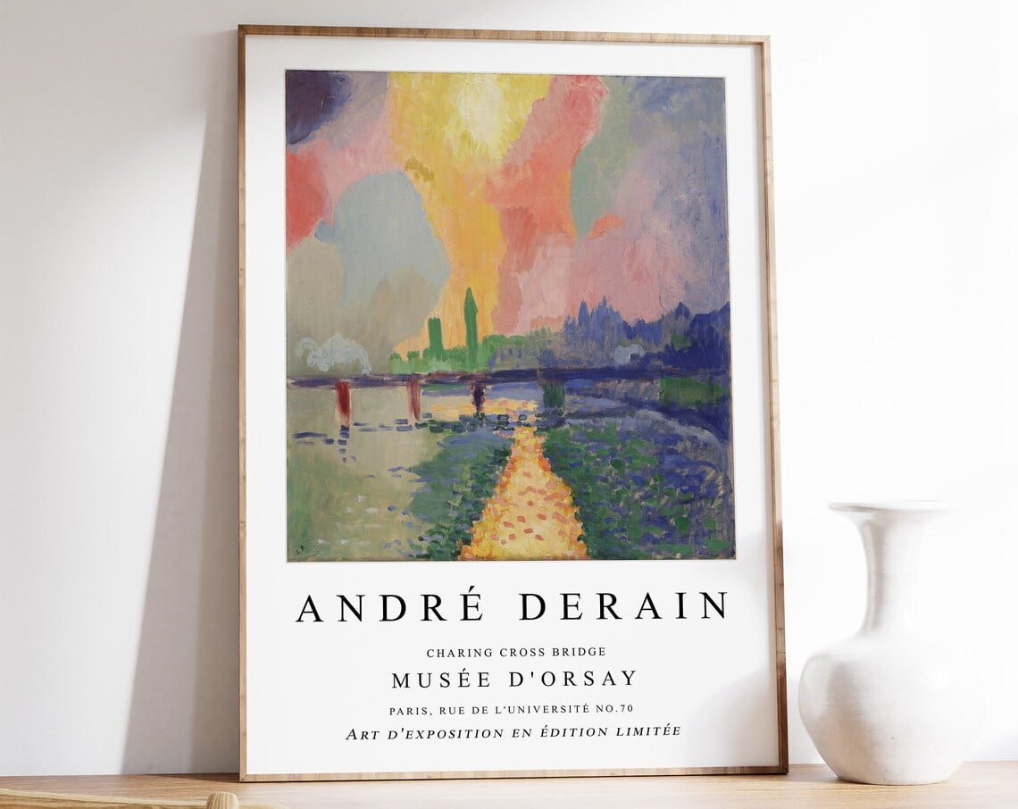 Andre Derain Exhibition Poster, Charing Cross Bridge London, French ...