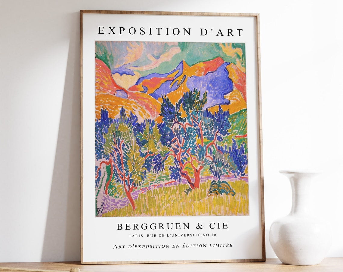 Andre Derain Exhibition Poster, Mountains At Collioure, French ...