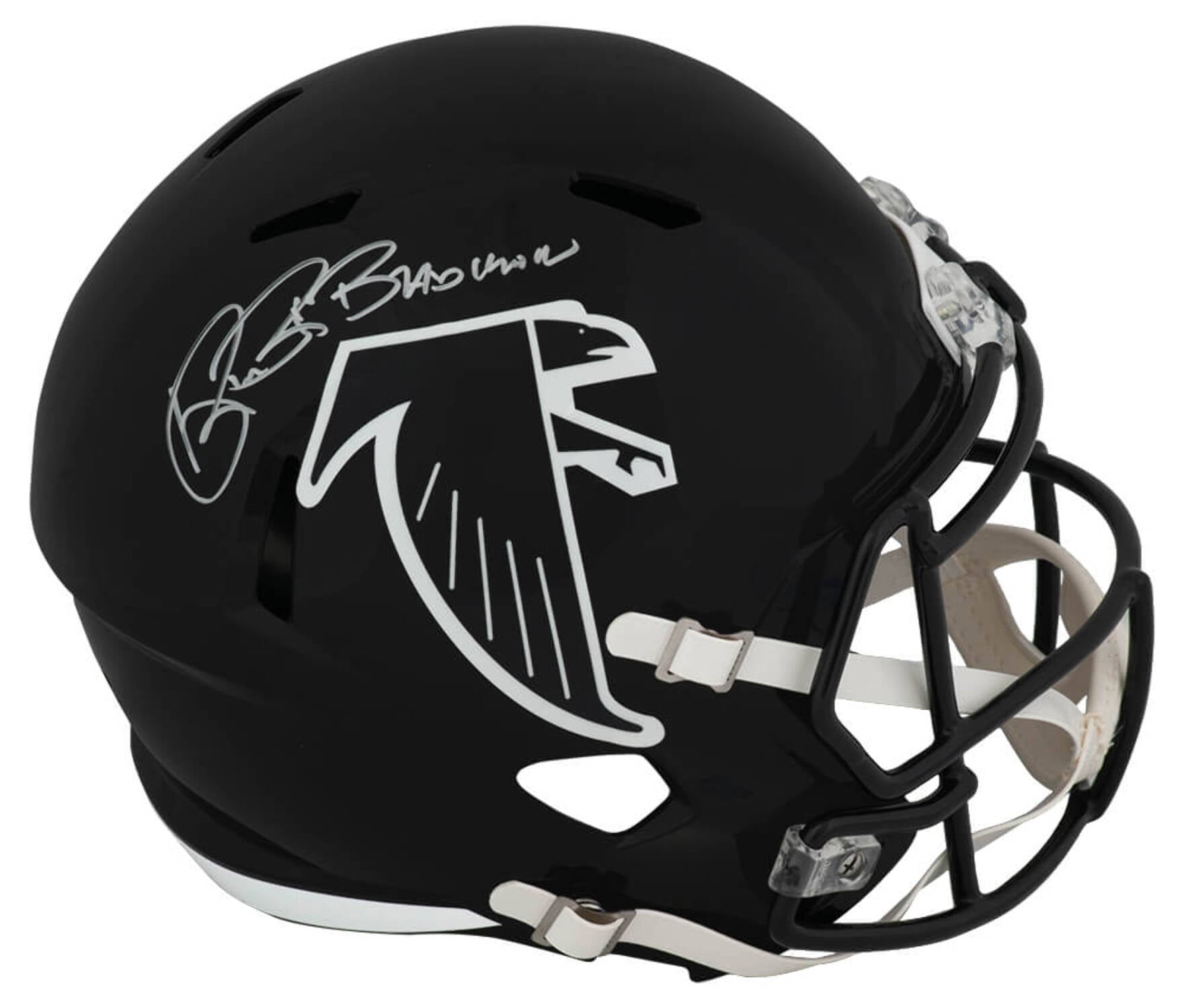 Andre Rison Signed Falcons T/B Riddell Full Size Speed Replica Helmet w ...