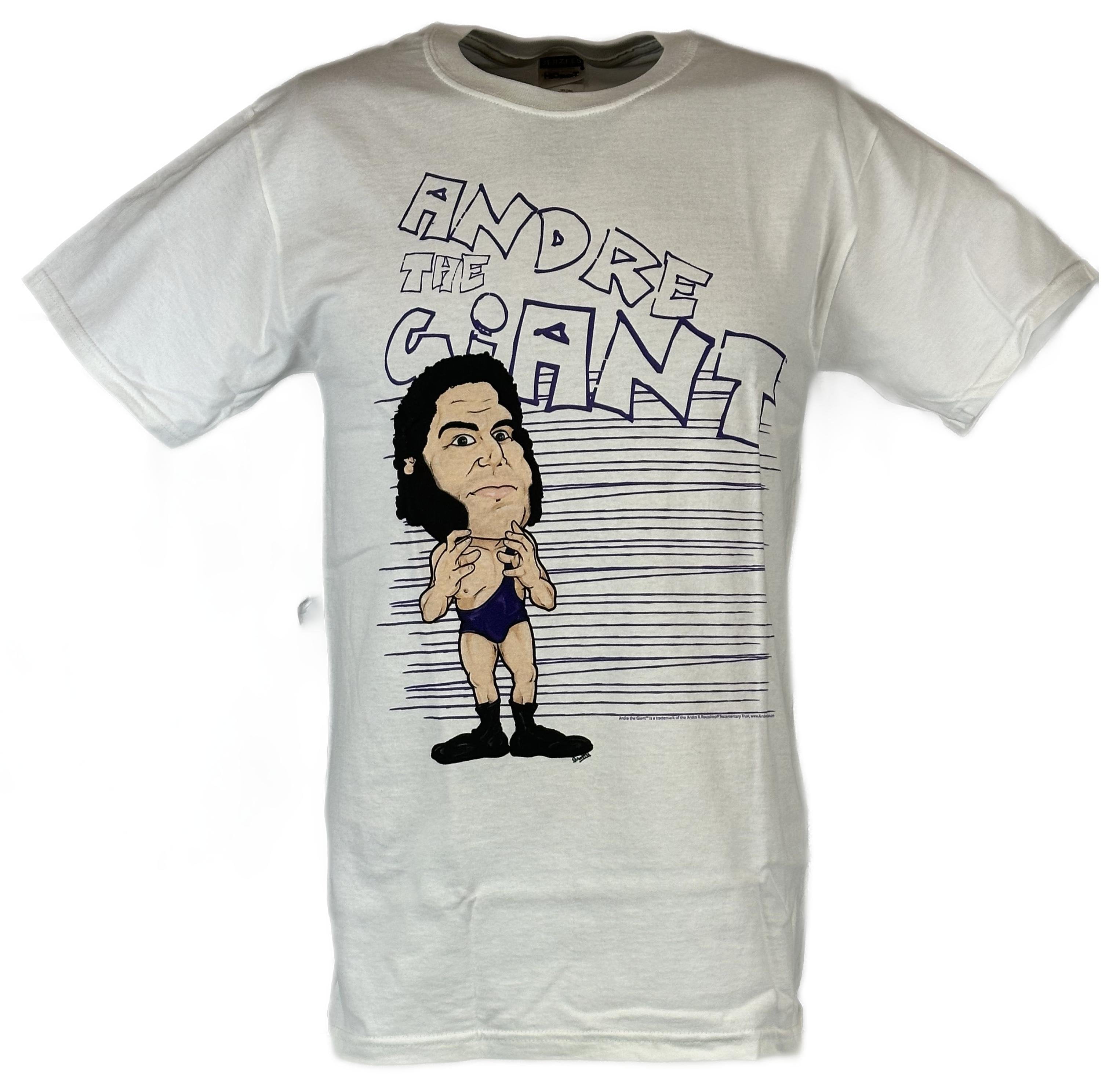 Andre the Giant Purple Pose WWE Mens White T-shirt - Walmart.com