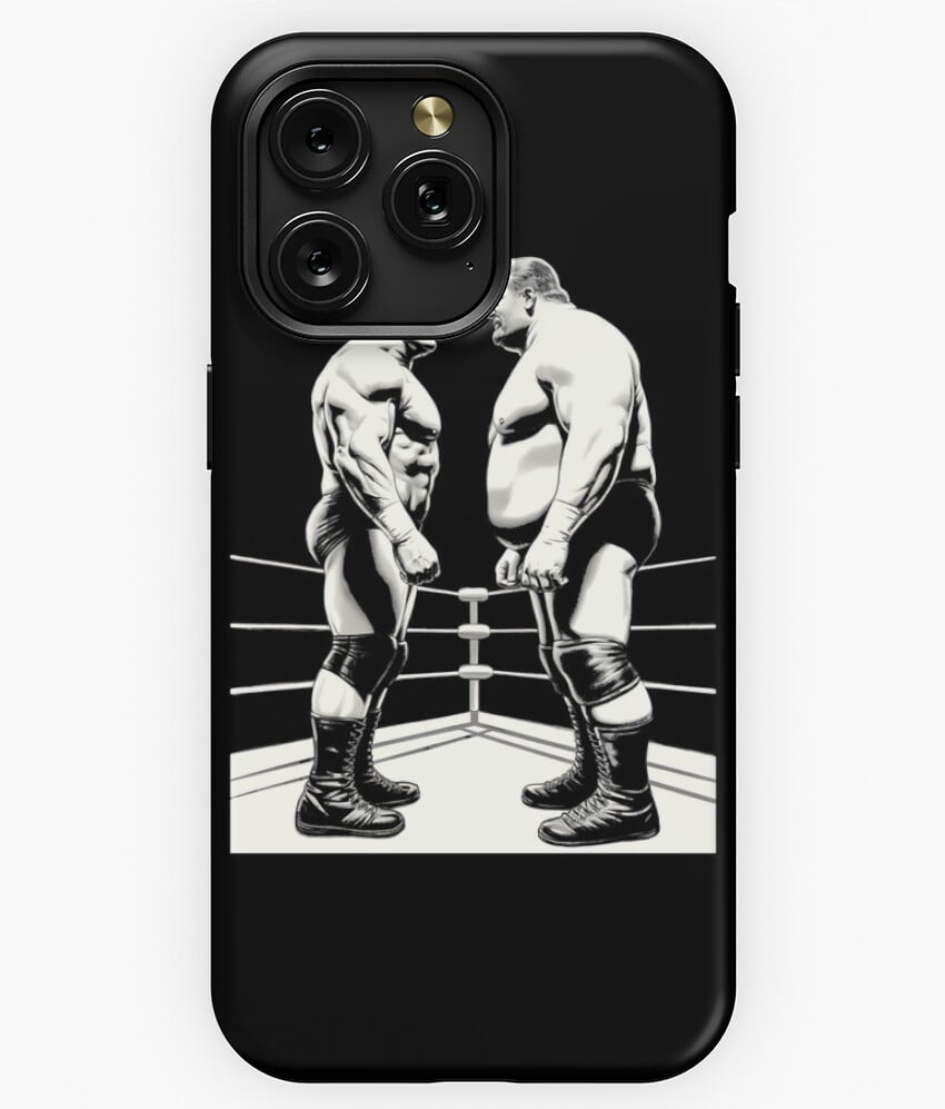 Andre the Giant vs Hulk Hogan Art M019 Phone Case for iPhone 17 16 15 ...