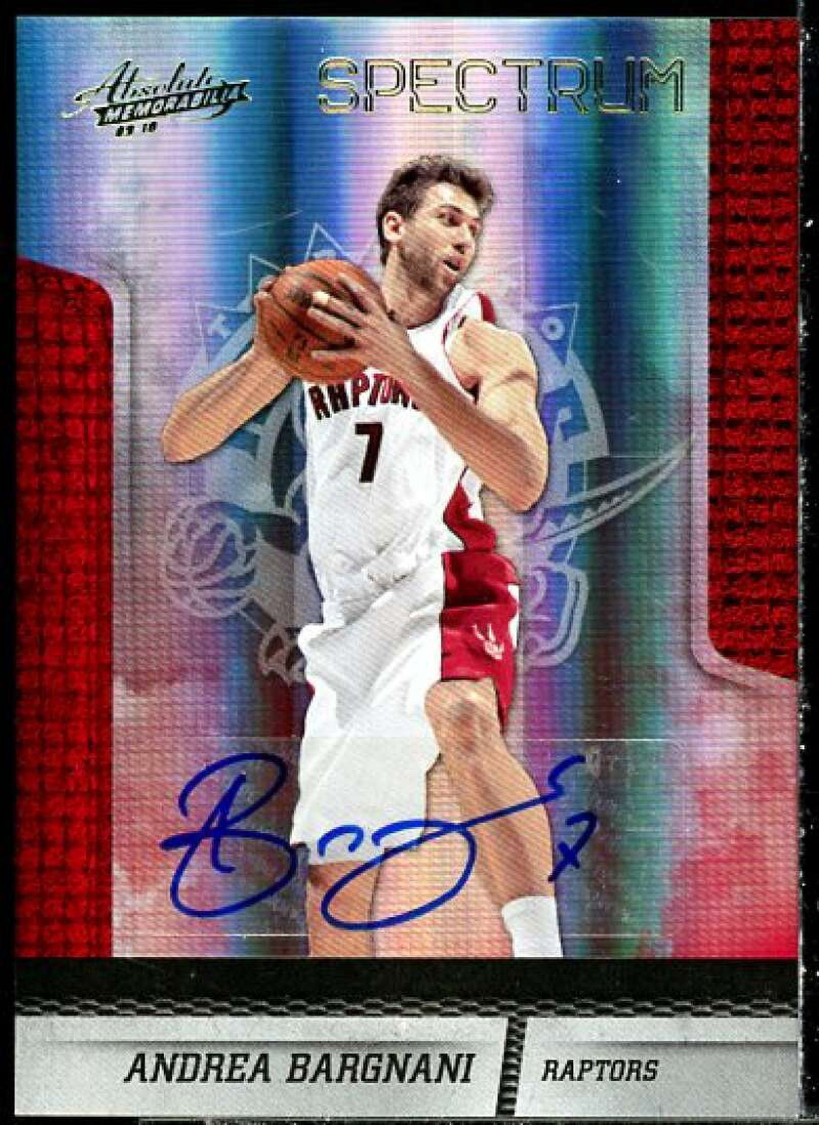 Andrea Bargnani Card 2009-10 Absolute Memorabilia Spectrum Signatures ...