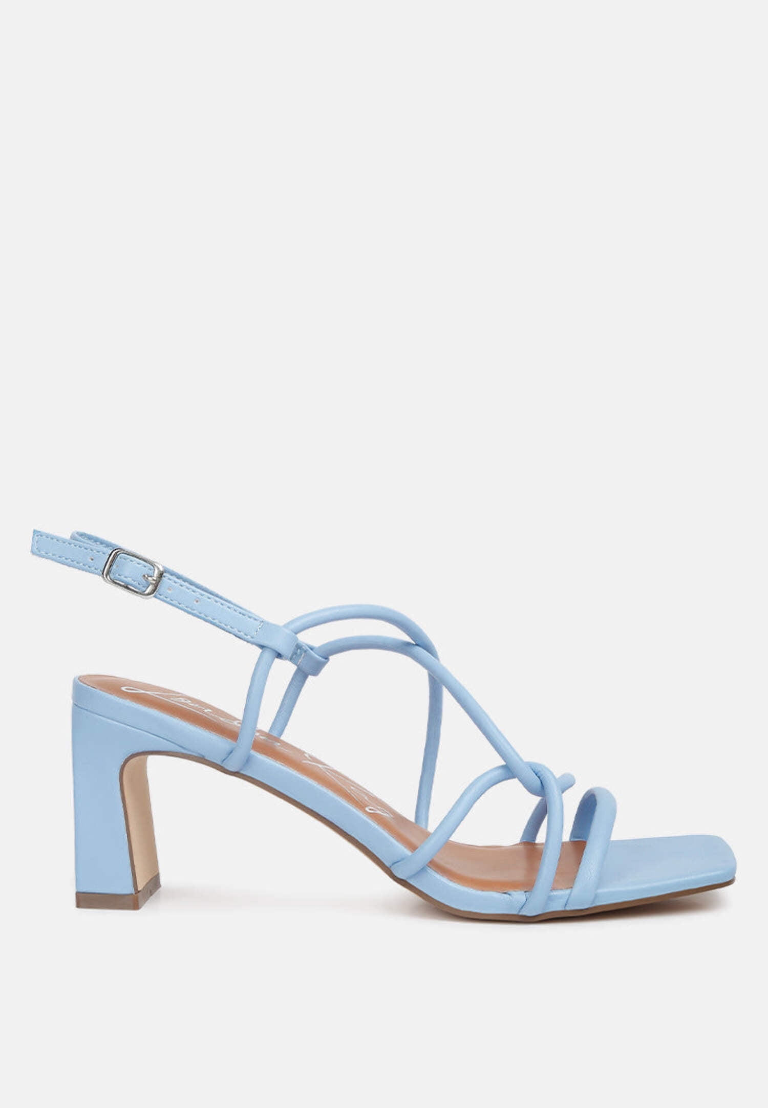 Andrea Knotted Straps Block Heeled Sandals - Walmart.com