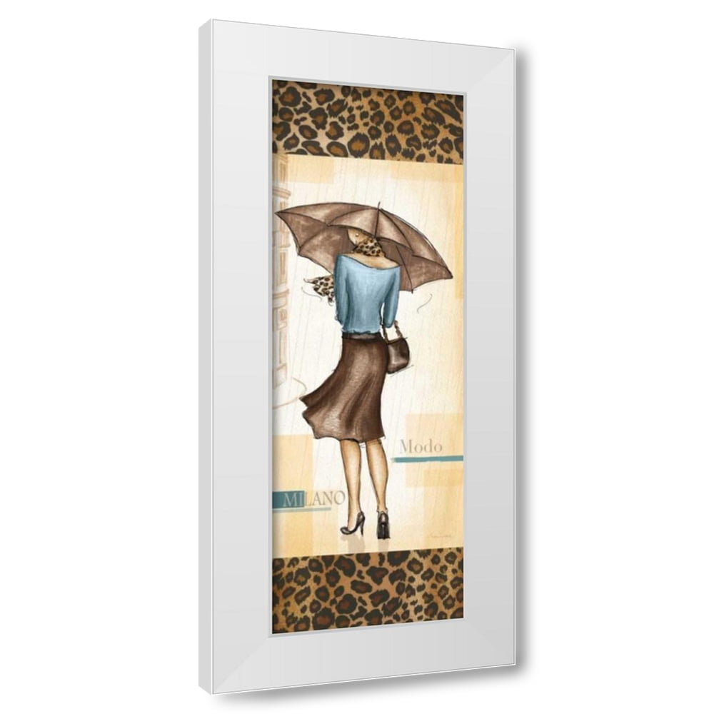 Andrea Laliberte 9x18 White Modern Wood Framed Wall Art Titled - Milan ...