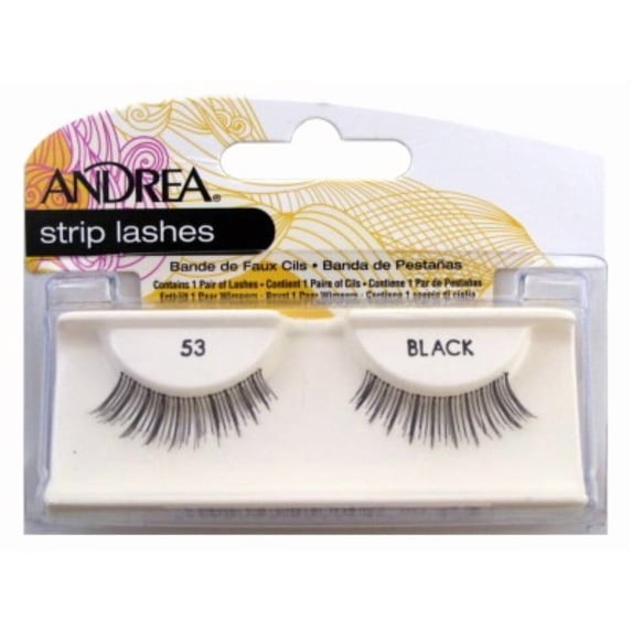 Andrea Lashes Strip Style 53 Black (Pack of 3) - Walmart.com
