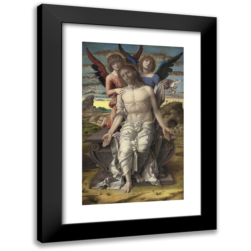 Andrea Mantegna 12x18 Black Modern Framed Museum Art Print Titled - Christ as the Suffering ...
