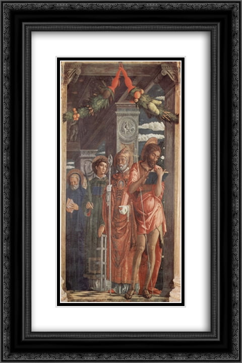 Andrea Mantegna 2x Matted 18x24 Black Ornate Framed Art Print ...