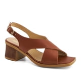 Andrea Medium Heel Crossed Straps Sandals 74273 - Walmart.com