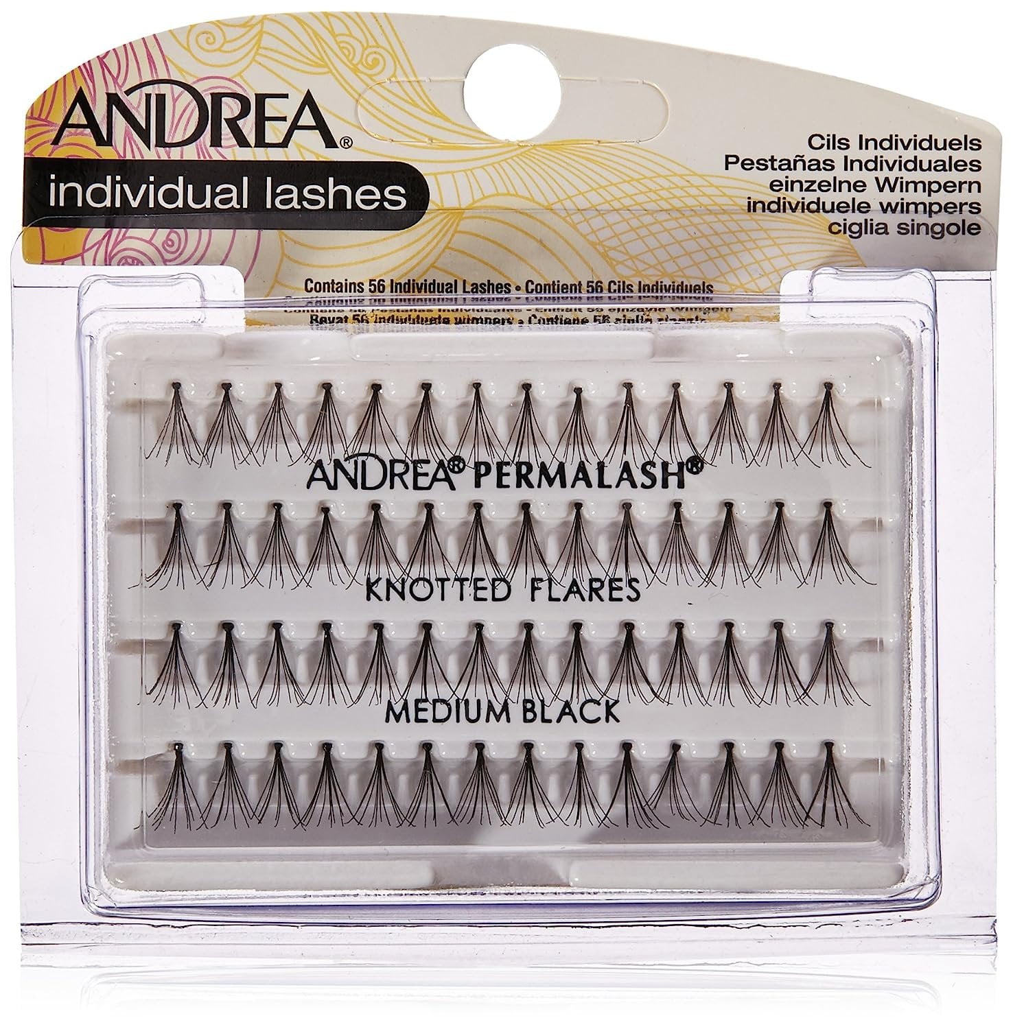 Andrea PermaLash Individuals Medium Lashes, Black 56 ea - Walmart.com