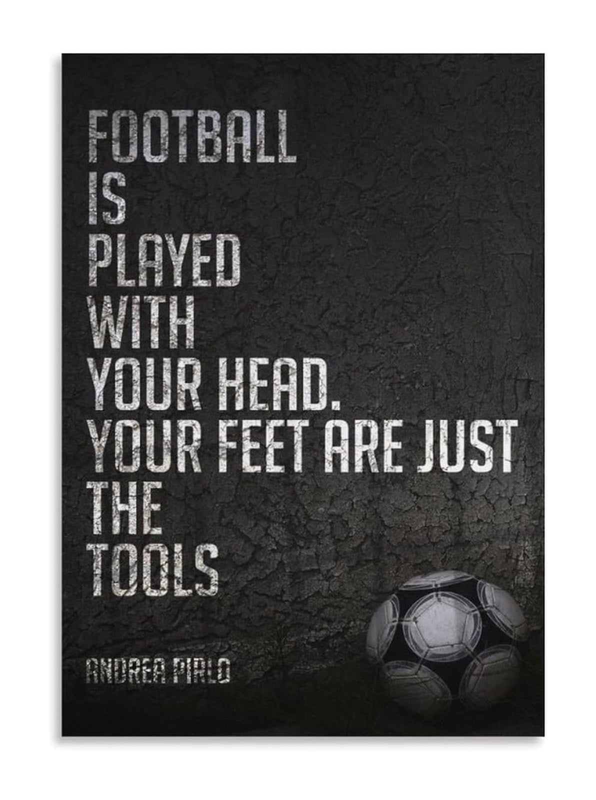 Andrea Pirlo Soccer Quote Print - "The best players are those who make ...