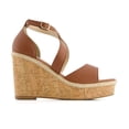Andrea Women's Wedge Heeled Criss Cross Ankle Strap Sandals 66996 ...