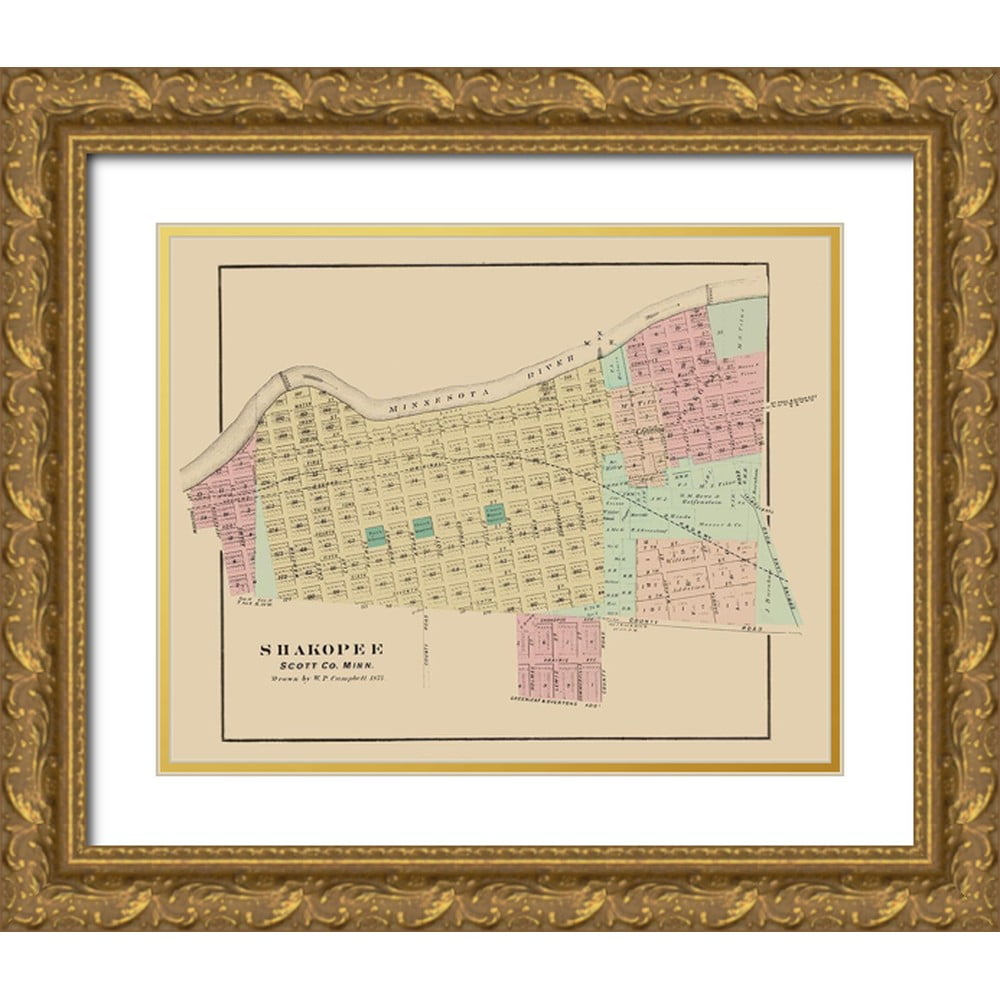 Andreas 18x15 Gold Ornate Wood Framed with Double Matting Museum Art ...
