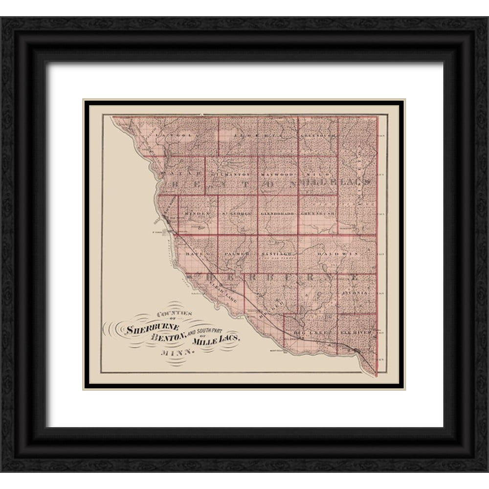 Andreas 29x26 Black Ornate Wood Framed with Double Matting Museum Art ...