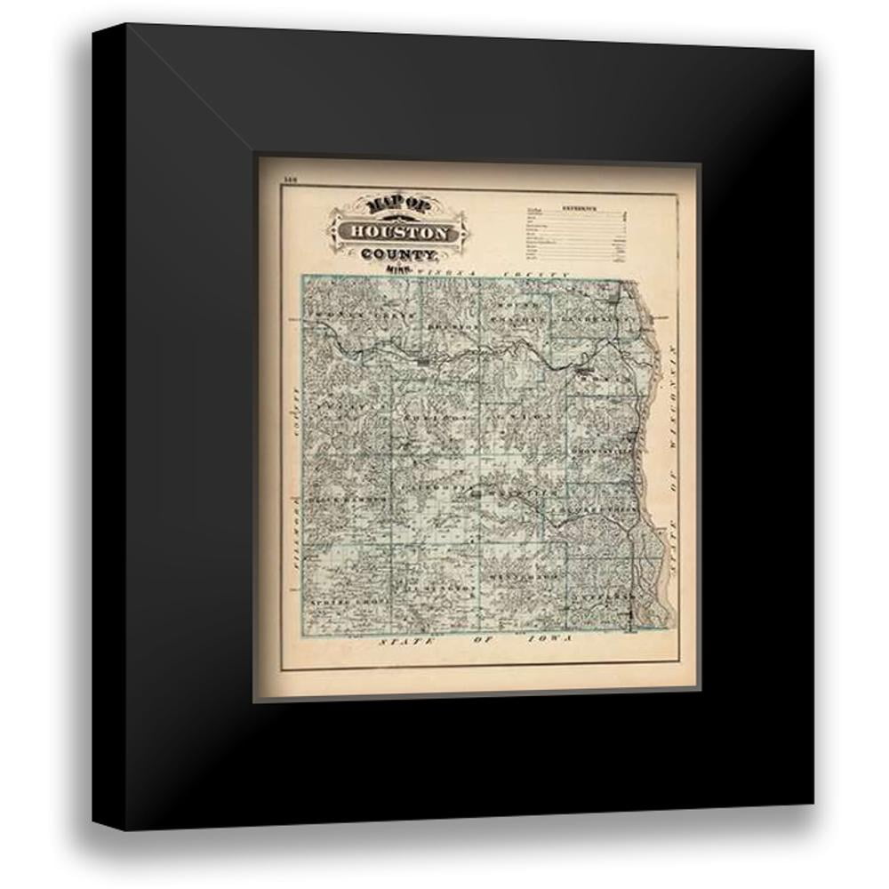 Andreas, A.T. 15x17 Black Modern Framed Museum Art Print Titled - Map ...