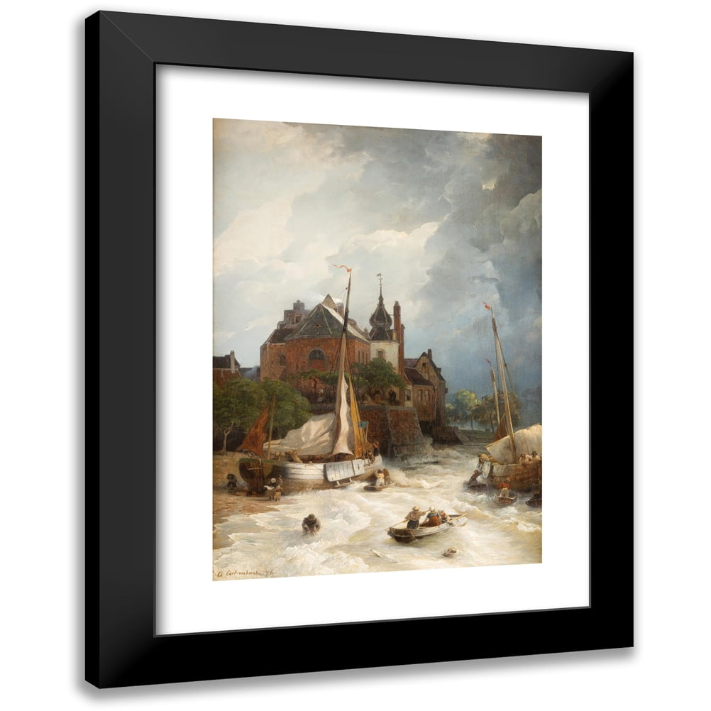 Andreas Achenbach 11x14 Black Modern Framed Museum Art Print Titled ...