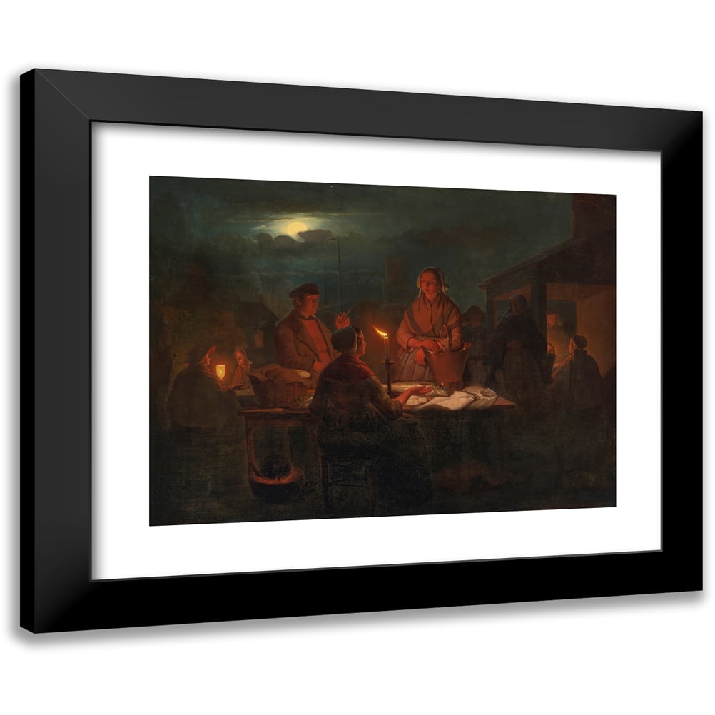 Andreas Franciscus Vermeulen 14x11 Black Modern Framed Museum Art Print Titled - The Night ...