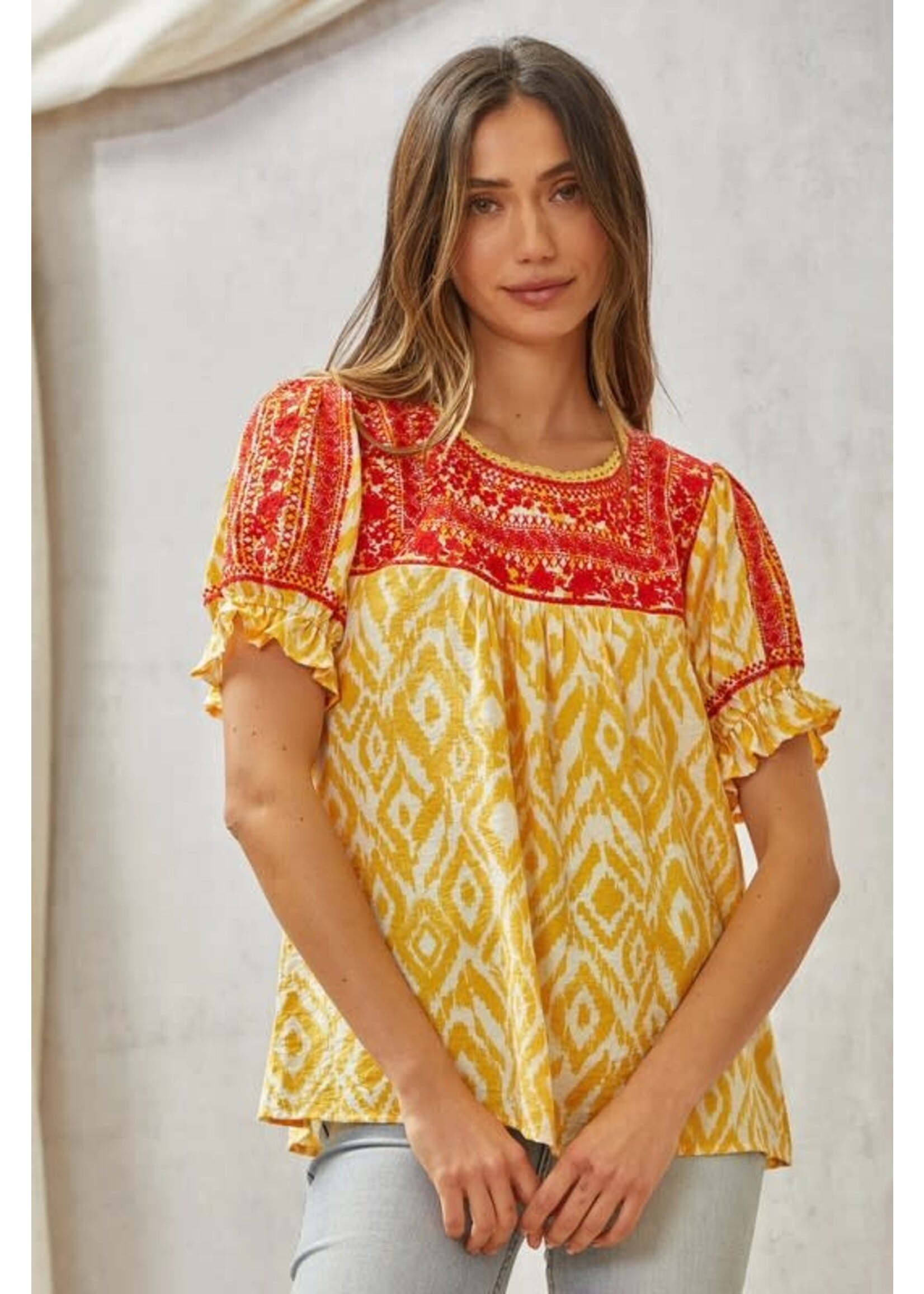 Andree by Unit Savanna Jane Marigold Red Top - Walmart.com