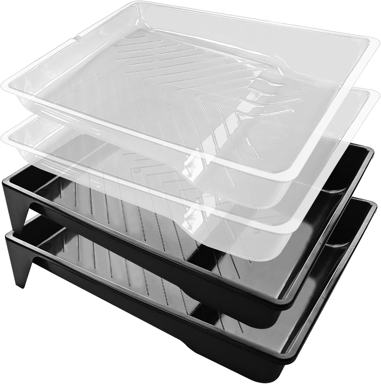 Andrew 4 Tray Liners 9 Inch, 2 count Sturdy Tray with 2 count ...