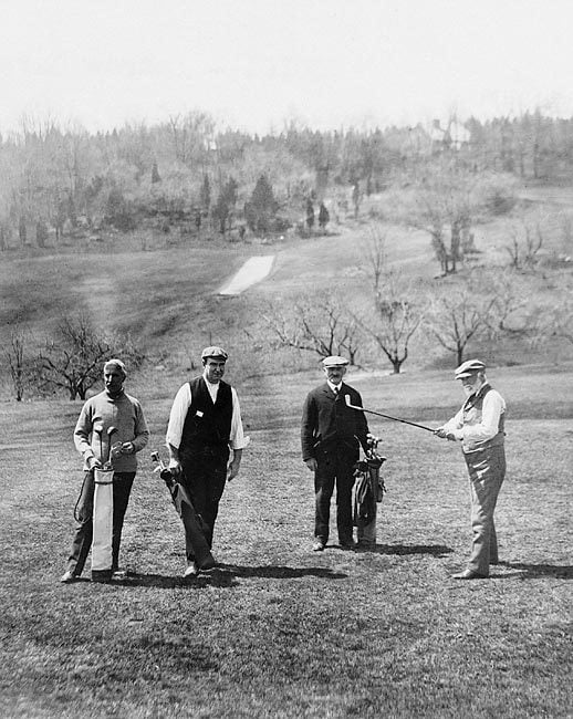 Andrew Carnegie Golfing in Westchester, NY - 24x36 Inch Laminated ...