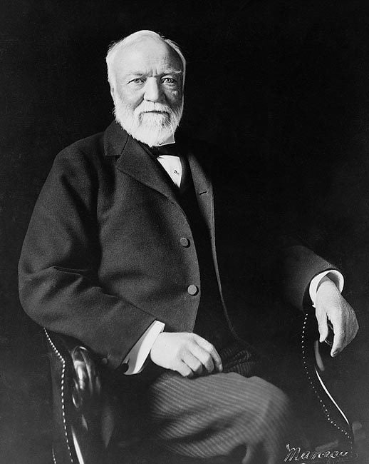 Andrew Carnegie Seated Portrait Style - A - 12x18 Inch Laminated Poster ...