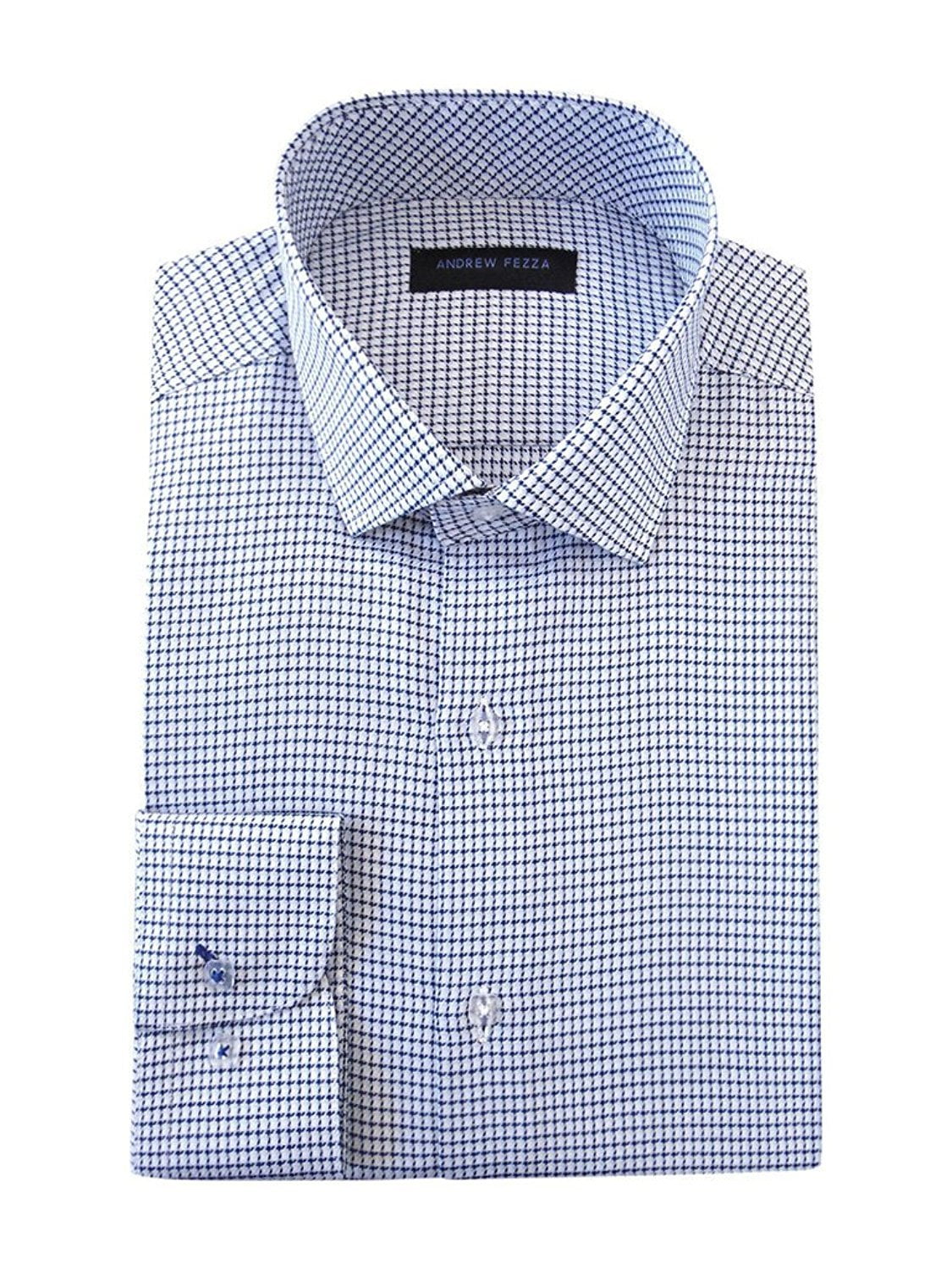 Andrew Fezza Men's 70838 Slim Fit Comfort Flex Collar Dress Shirt - 15 ...