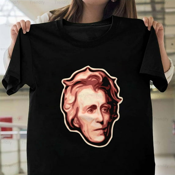 Andrew Jackson Historical President Portrait Graphic Design Unisex T ...