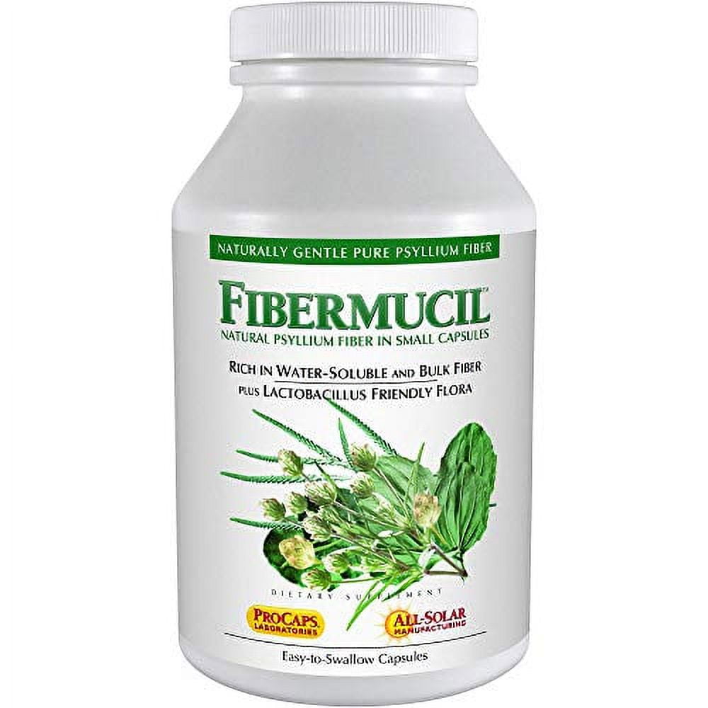 Andrew Lessman Fibermucil 360 Capsules -Psyllium Husk Powder. Gently ...