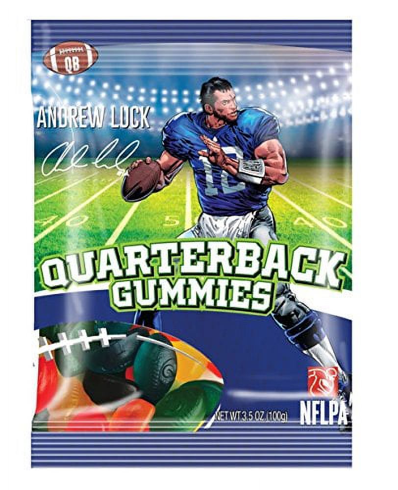 Andrew Luck Football Shaped Assorted Colors Quarterback Gummies- 3.5oz ...