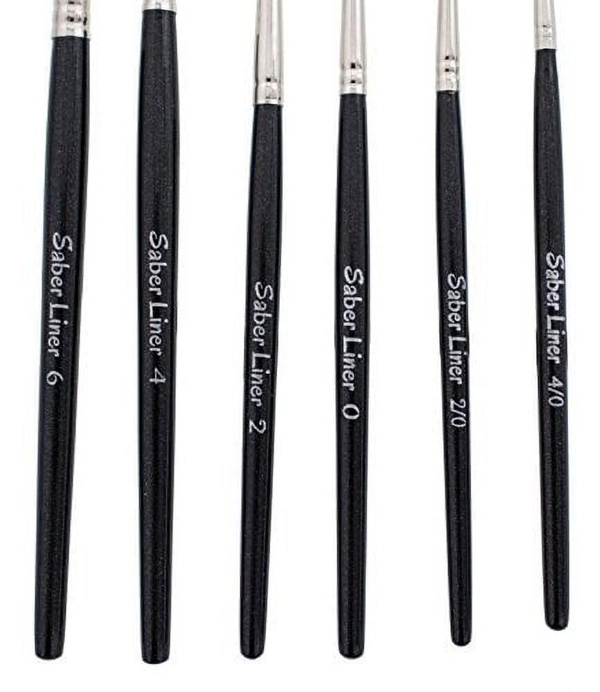 Andrew Mack Brush AMVD-SL-SET Von Dago Saber Liner Set of 6 Pinstriping ...
