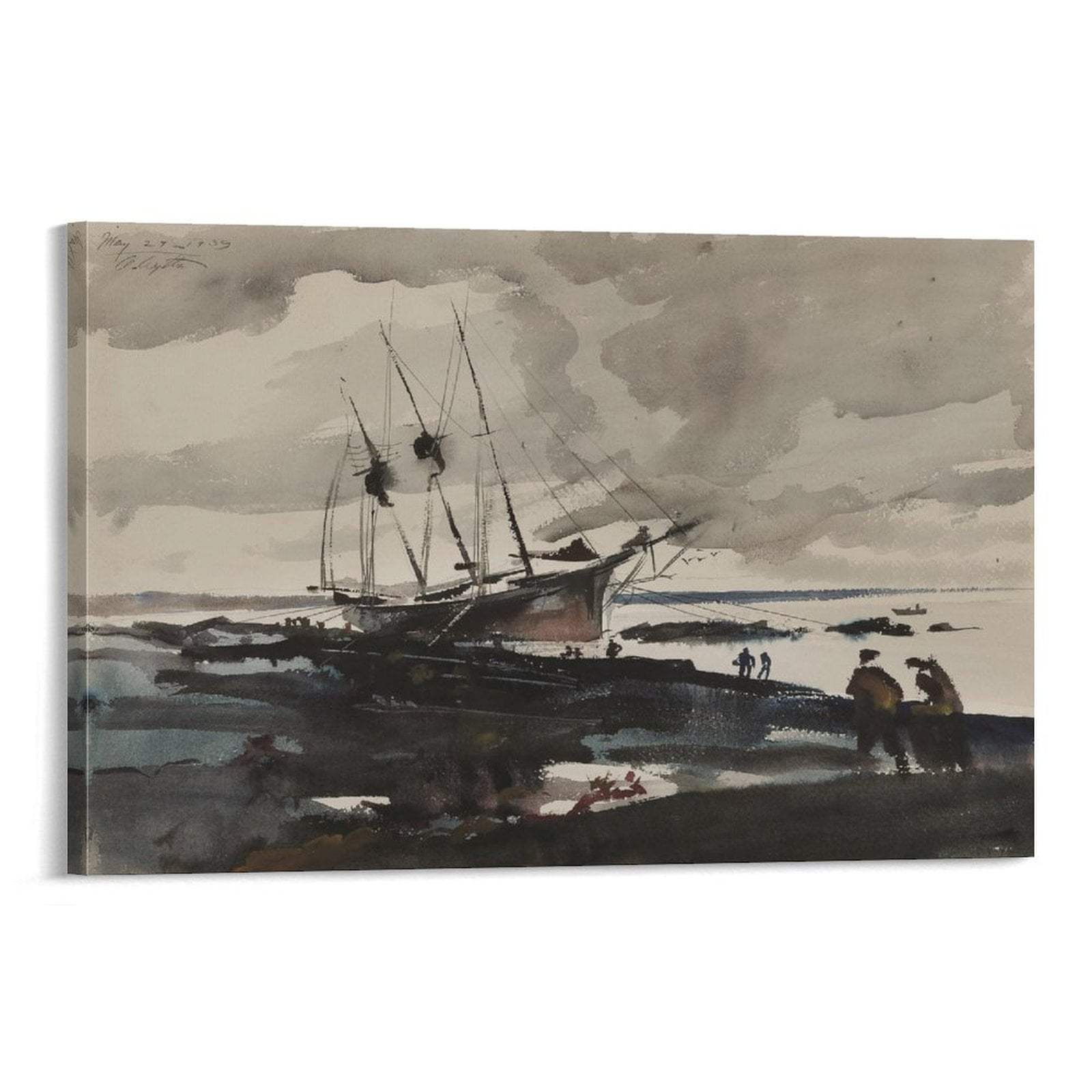 Andrew Newell Wyeth Was An American Visual Artist ，Three Master Aground ...