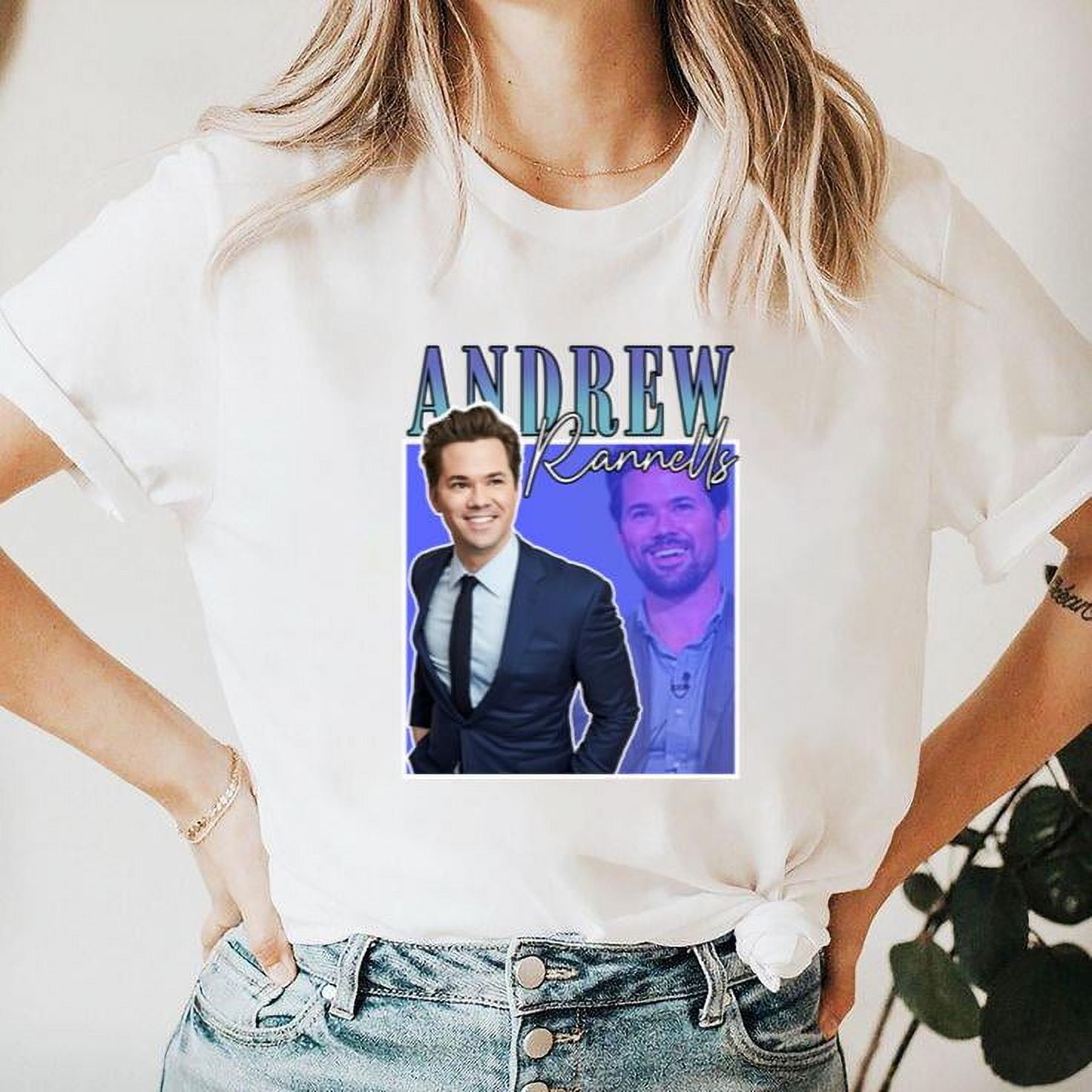 Andrew Rannells 90s Vintage Tee, Broadway Star Actor Fan Merch Graphic ...