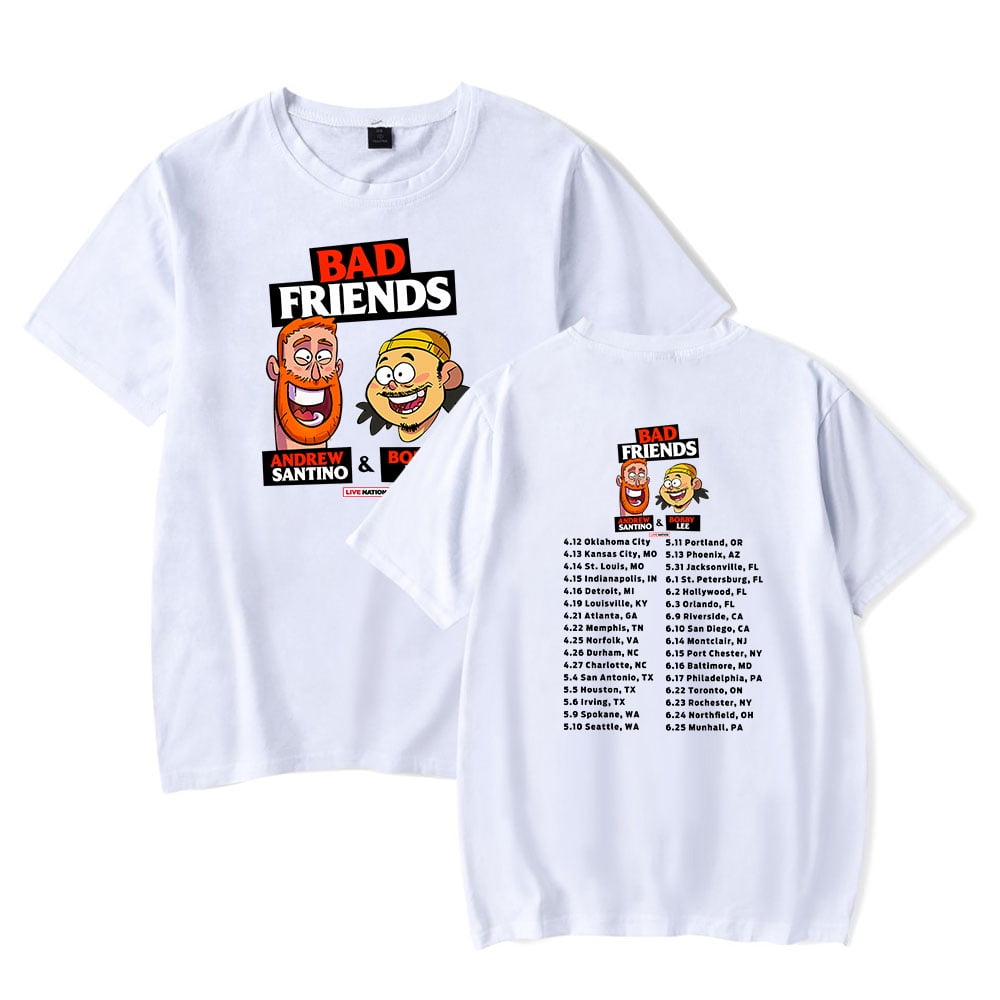 Andrew Santino Bad Friends Tour Merch Unisex T-Shirt Summer Tee xs ...