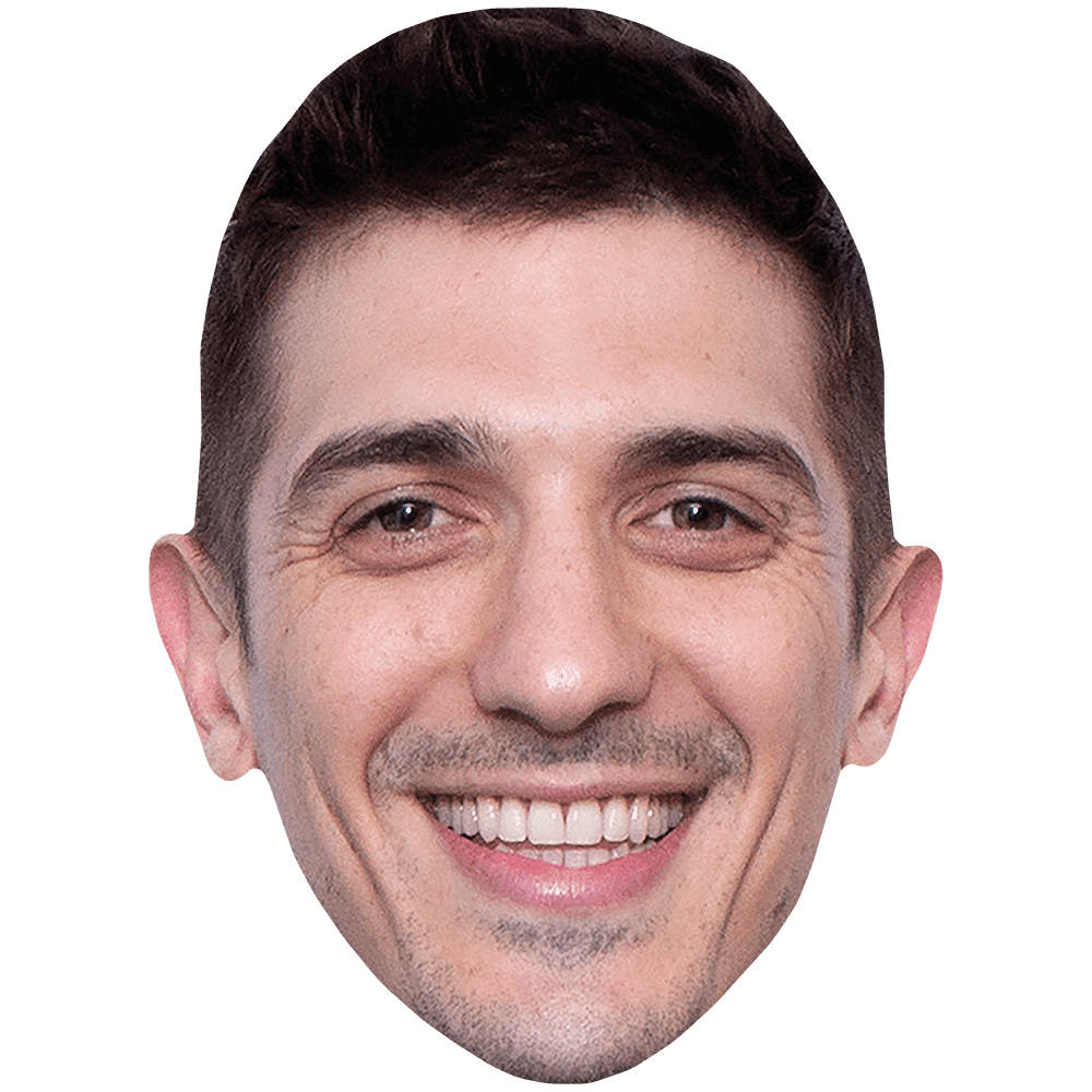 Andrew Schulz (Smile) Celebrity Mask, Flat Card Face, Fancy Dress Mask ...